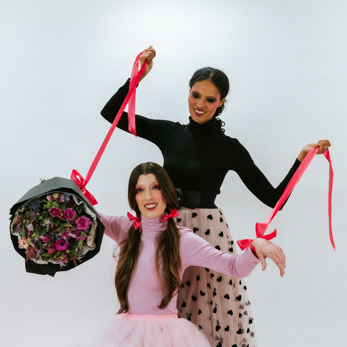 Moonlit Noir | Bouquet with Purple Carnations, Clematis, Anemones, and ...